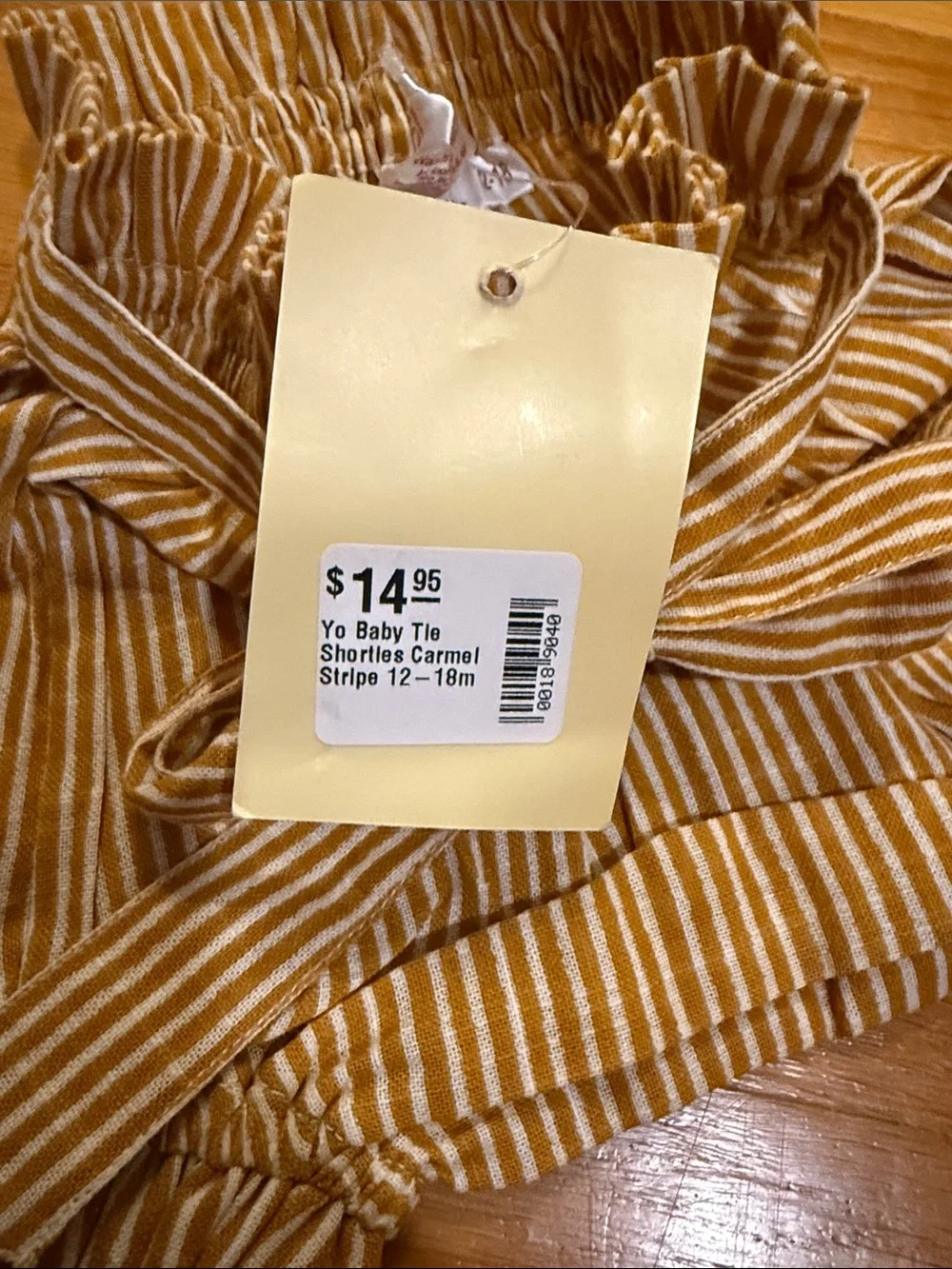 Bottoms | Bay Girls Striped Mustard Yellow Bubble Shorts With Bow Size ...